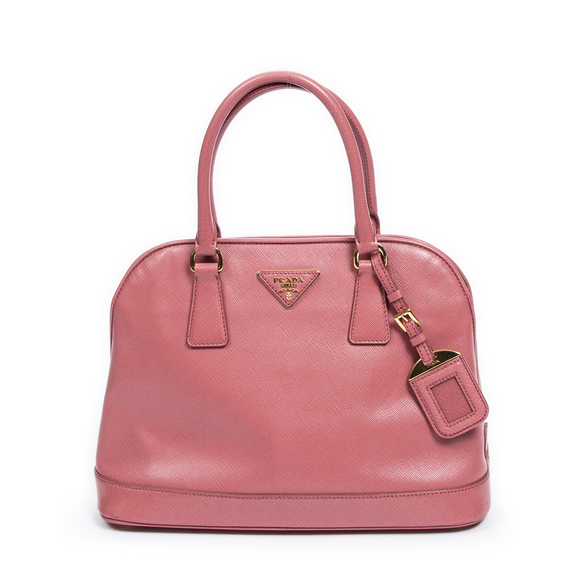 Prada | Bags | Prada Dome Tote In Pink Saffiano Leather | Poshmark